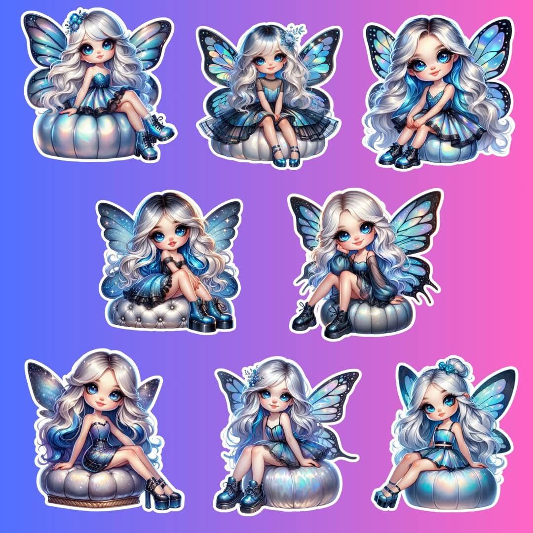 Blue Fairies - Sticker Set - Etsy