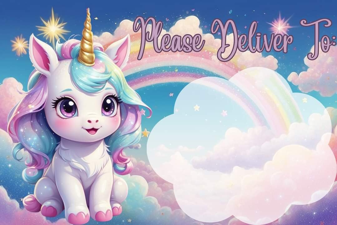 PDT Label Rainbow Unicorn - Etsy