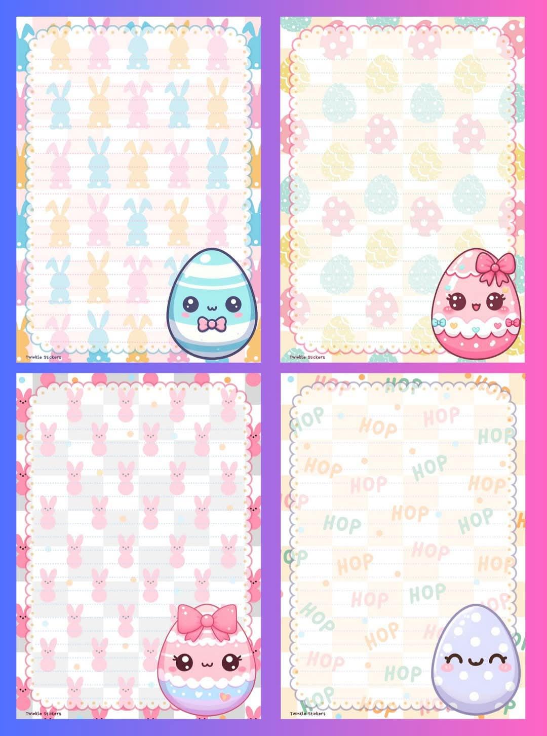 Easter Eggs - Writing Paper - Etsy