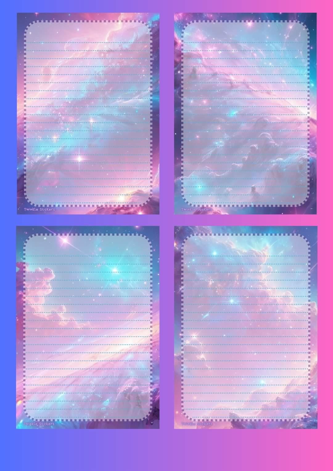 Magical Galaxy Writing Paper - Etsy