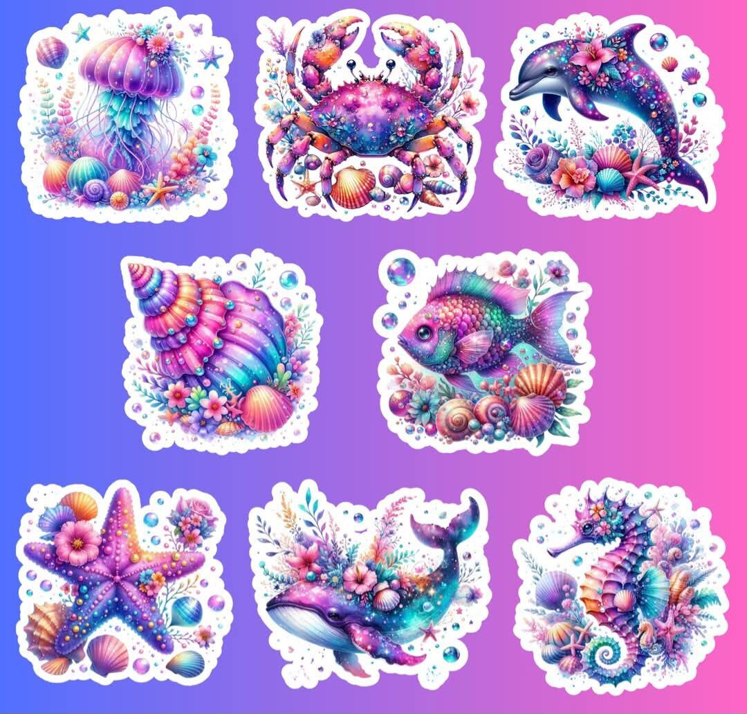 Ocean Animals - Sticker Set - Etsy