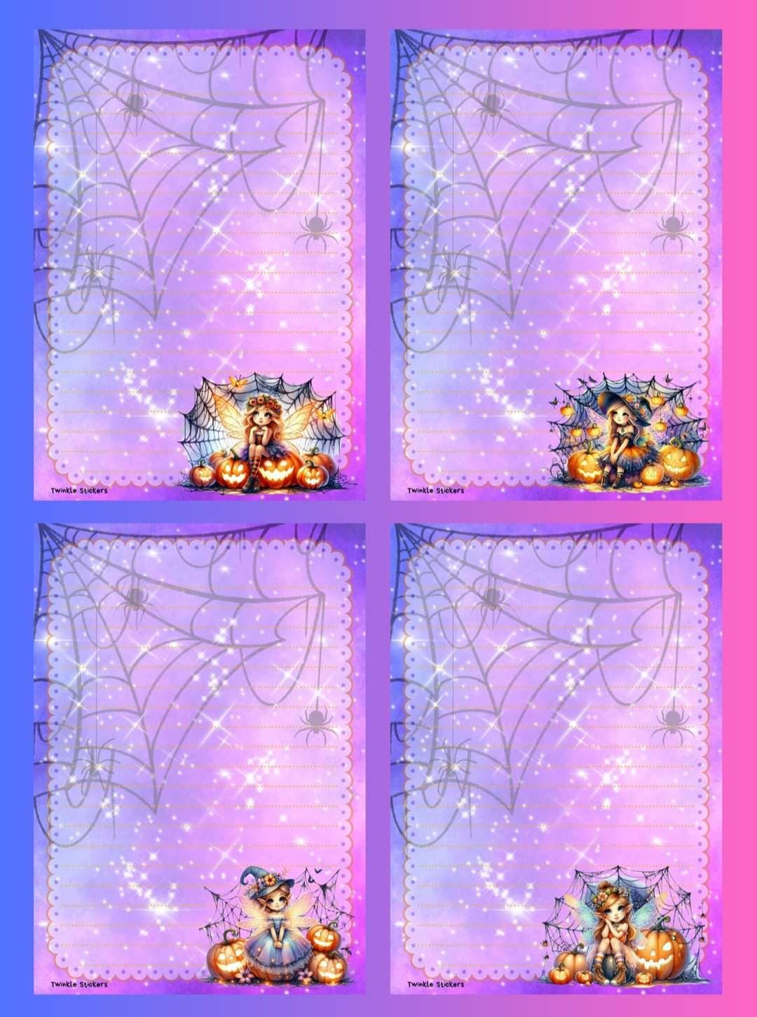 Fairies in Spiderwebs - Writing Paper - Etsy