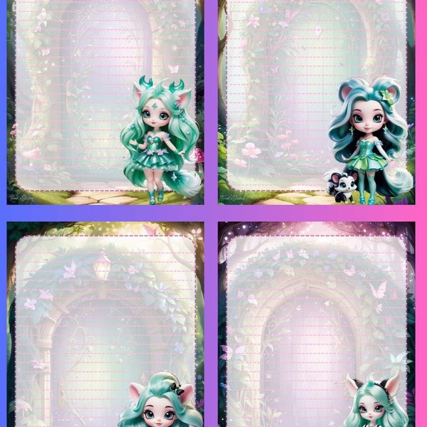 Skunk Paper Doll - Etsy