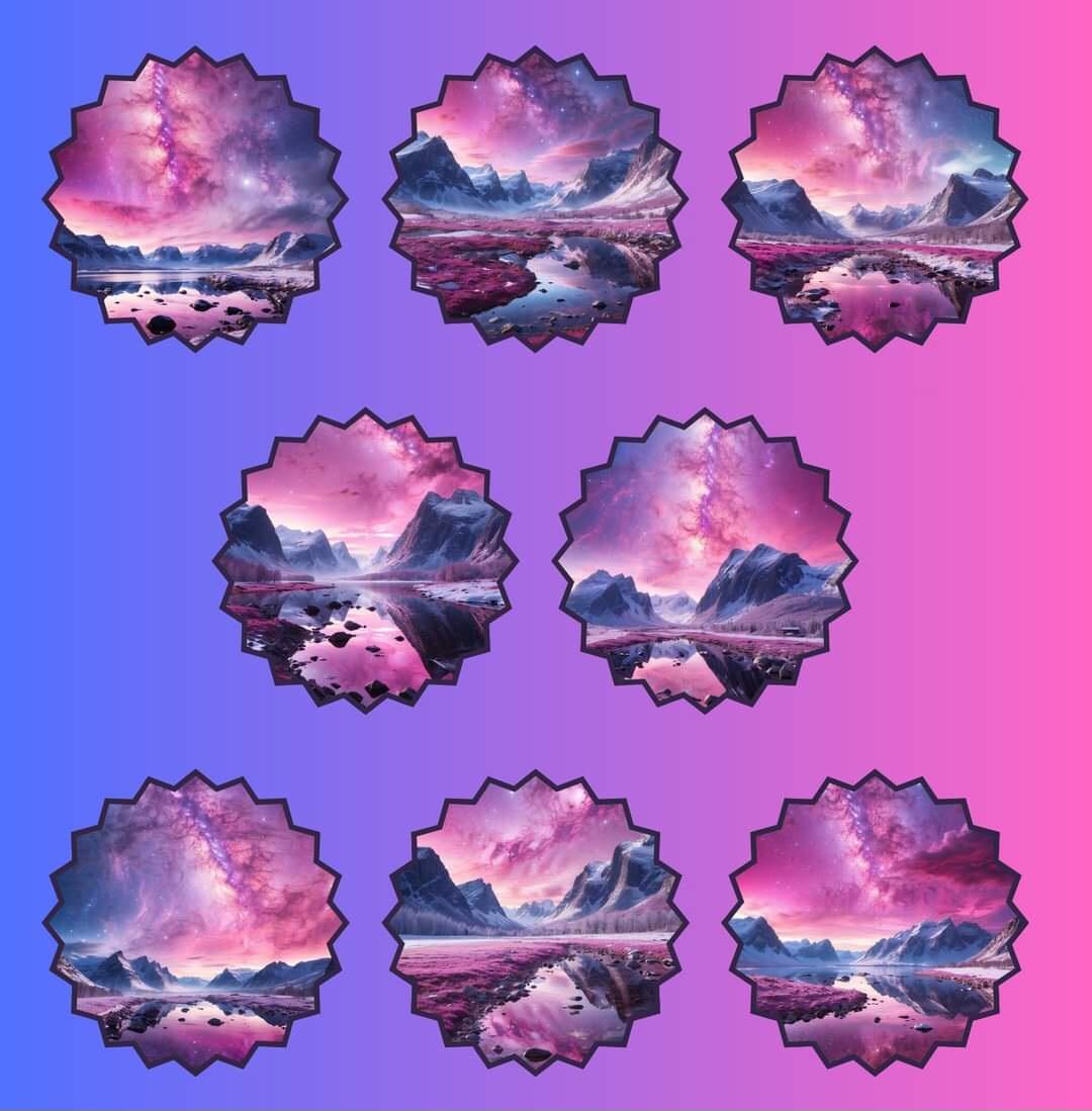 Purple Milky Way Sticker Set - Etsy