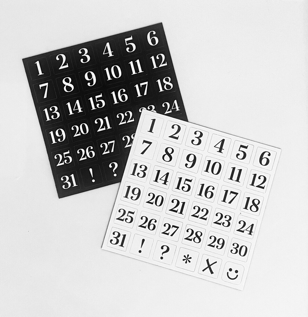 Calendar Number Magnets - Etsy