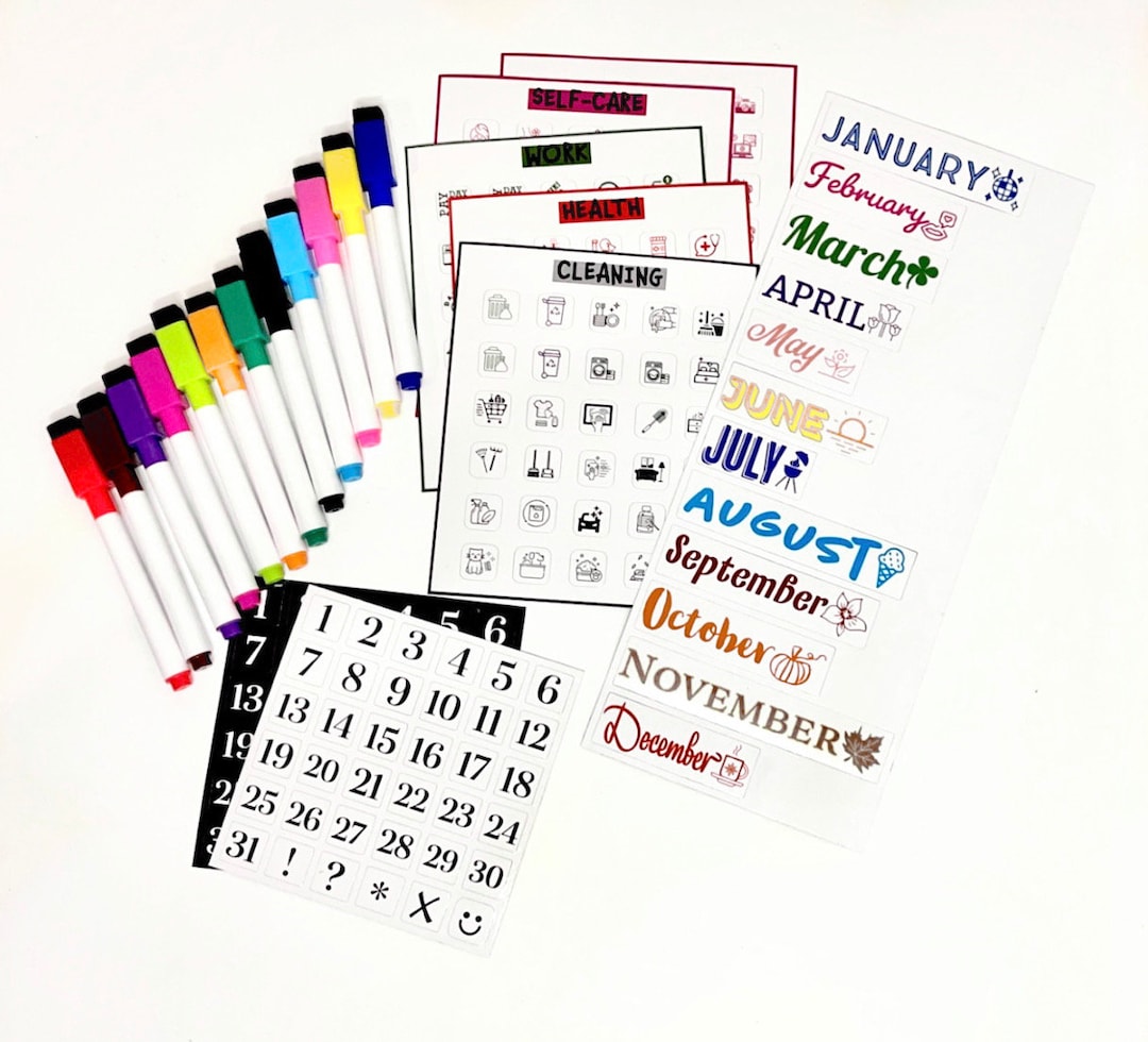 Cute and Unique Calendar Magnets and a Gift Included of 12 Set ...