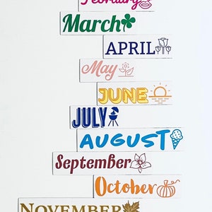 Calendar 12 Months Magnets - Etsy