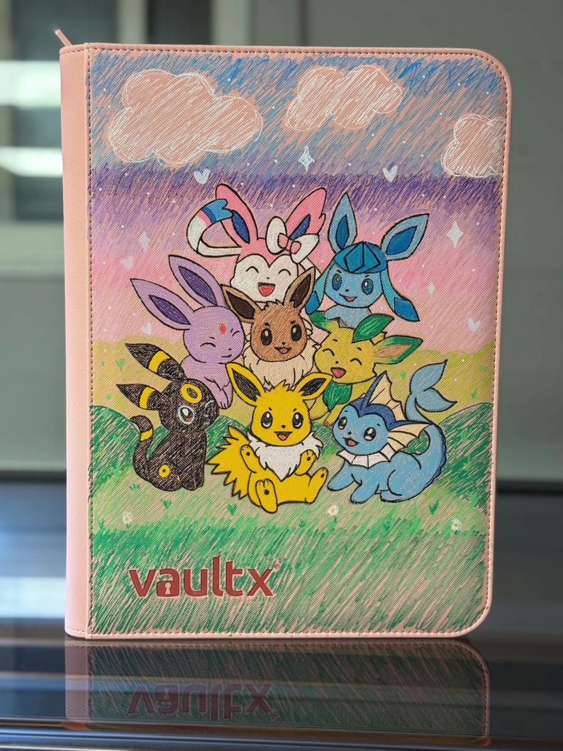 Custom Painted Pocket Monster Inspired Trading Card Binder – Vault X 9 ...