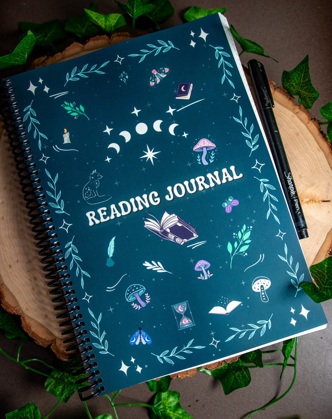 Coil Bound Reading Journal - Blank Months - Etsy