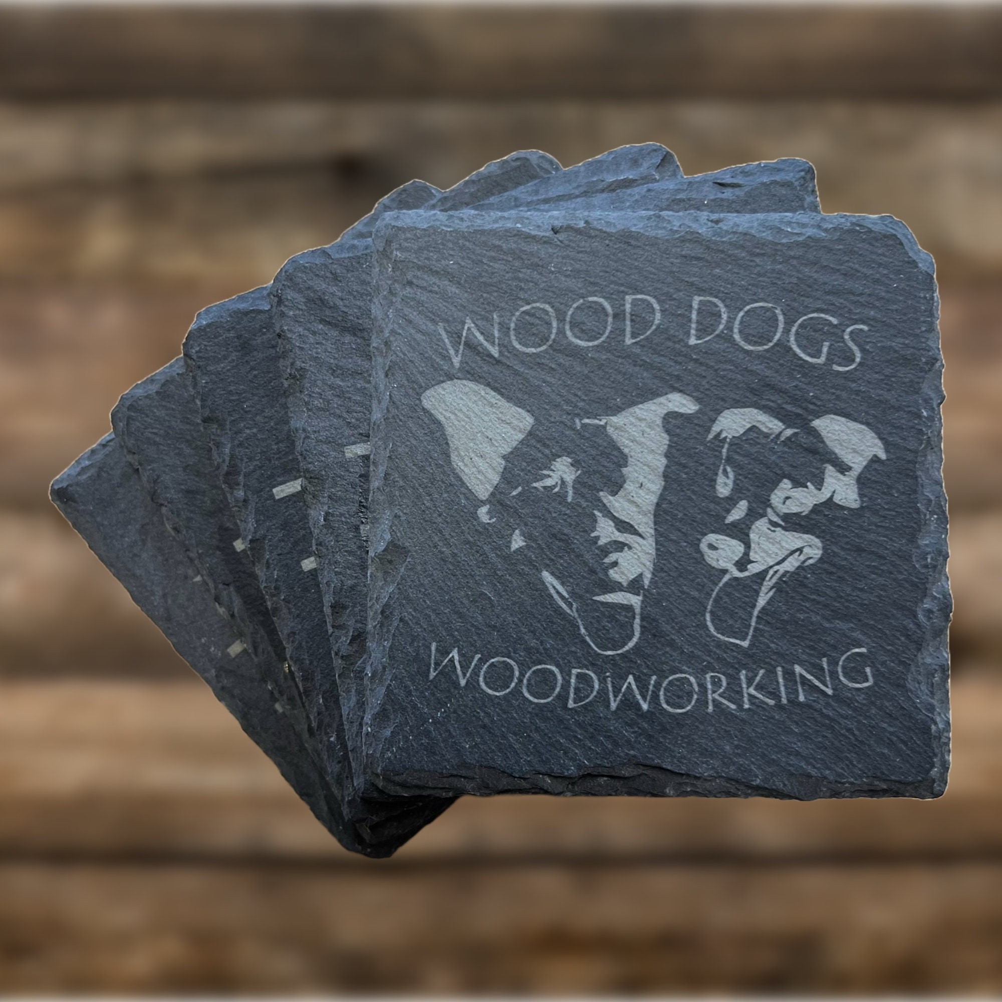 Custom Laser Engraved Slate Coasters - Etsy