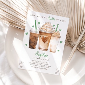Coffee Birthday Invitation, Latte of Fun, Frappe Birthday, Coffee ...
