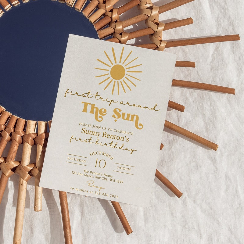 Sun Invitation - Etsy