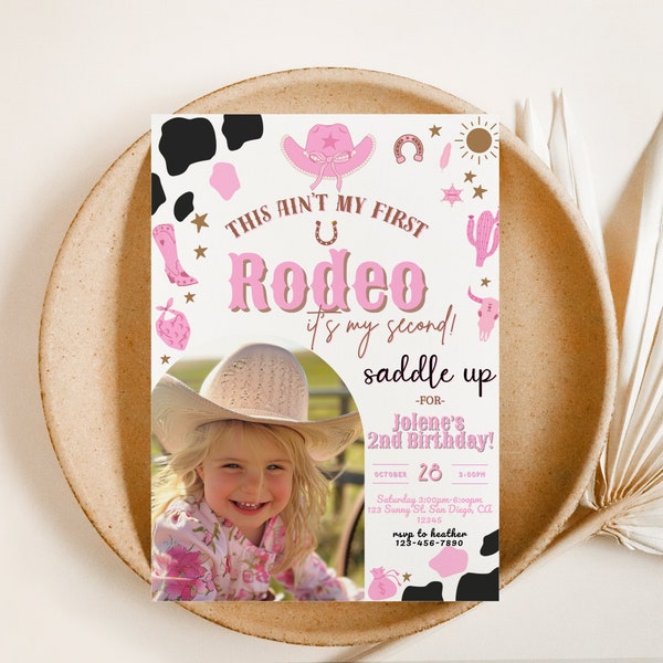 2nd Rodeo Birthday Invitation - Etsy