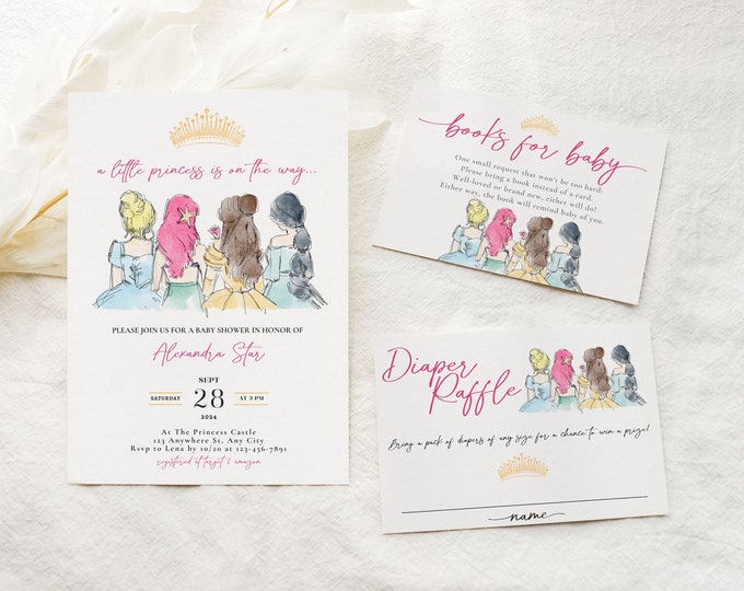 Disney Princess Baby Shower Invitation Download Disney Princess ...