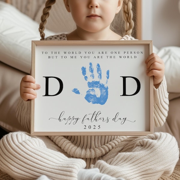 Father Day Handprint - Etsy