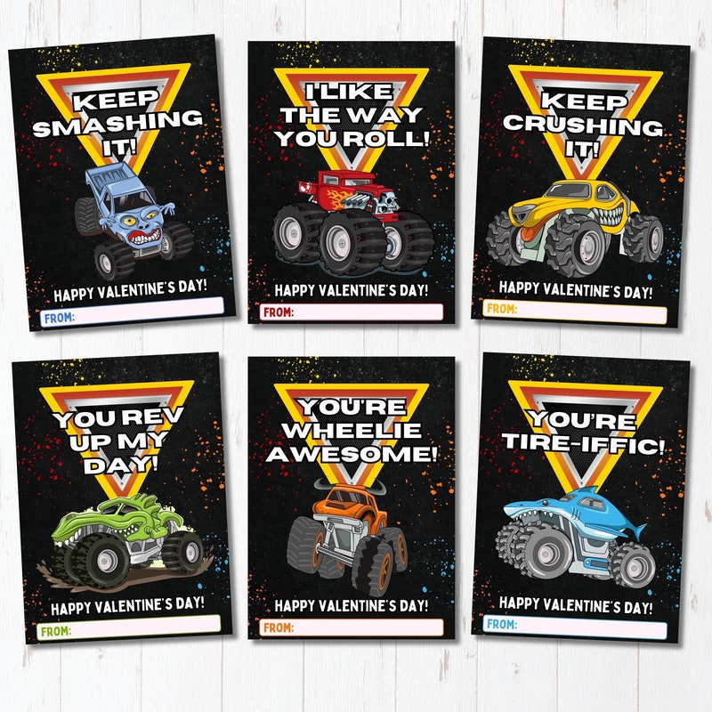Monster Truck Valentine - Etsy