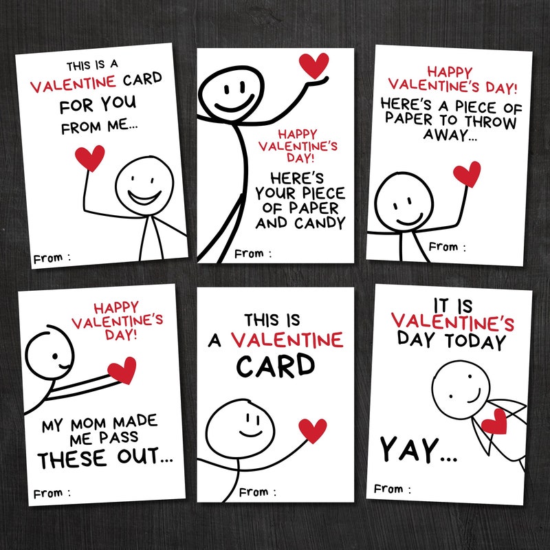 Stick Figure Valentine - Etsy