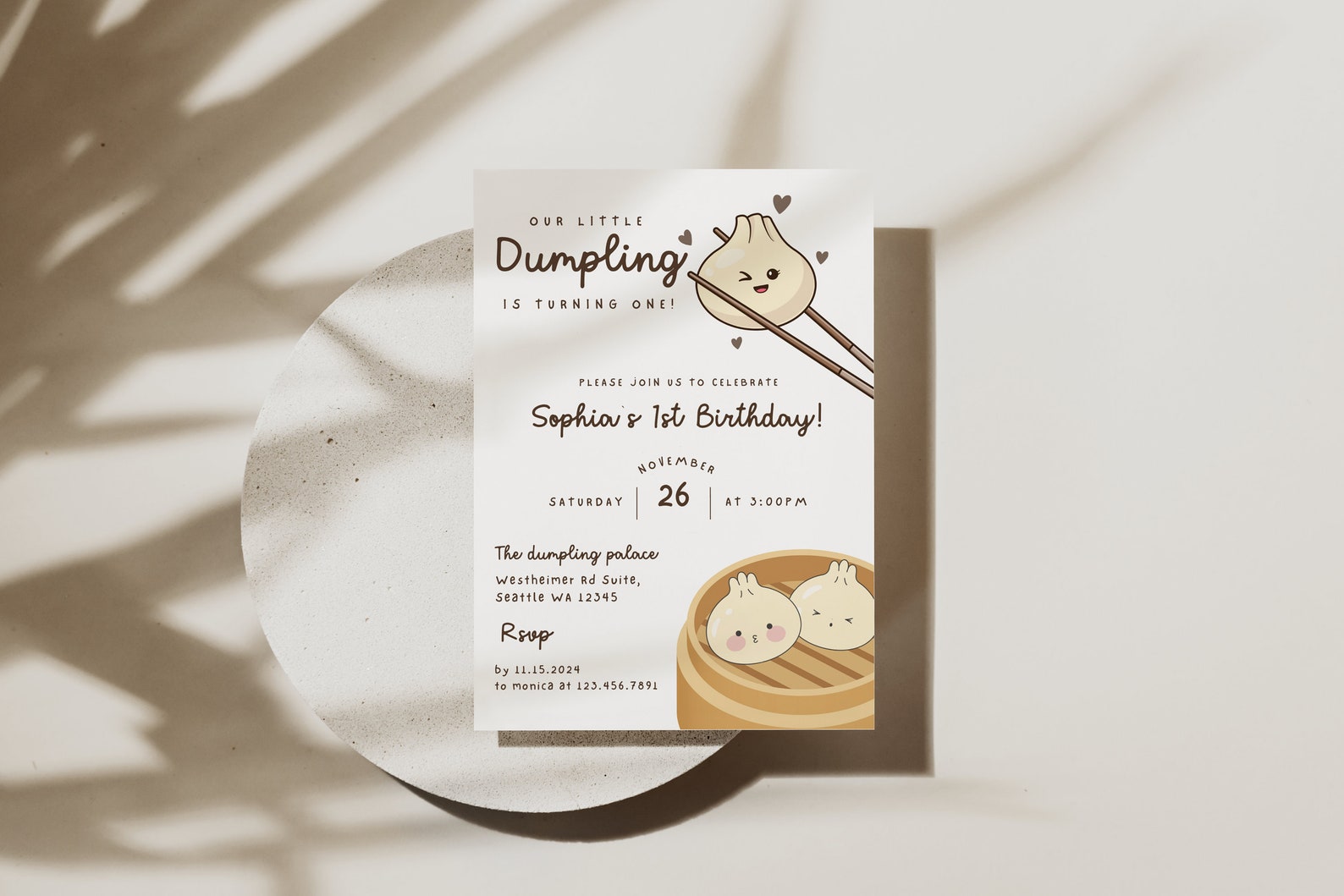 Dumpling Birthday Invitation, Dumpling Invite, Dumpling Birthday Decor ...