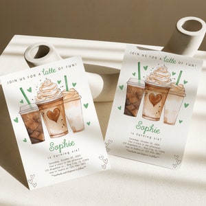 Coffee Birthday Invitation, Latte of Fun, Frappe Birthday, Coffee ...