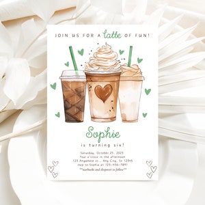 Coffee Birthday Invitation, Latte of Fun, Frappe Birthday, Coffee ...
