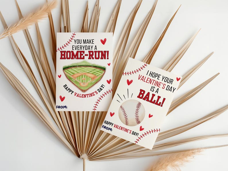 Baseball Valentine's Day Cards, All Star Valentines Cards, Printable ...