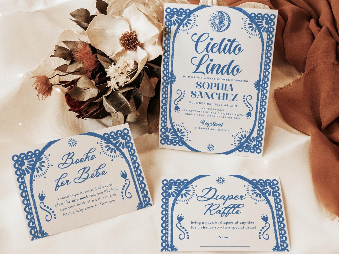 Cielito Lindo Baby Shower Invite, Cielito Lindo Baby Shower Set ...