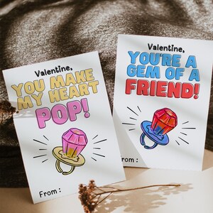 PRINTABLE Valentine's Day Cards, Ring Pop Valentine Card, Printable ...