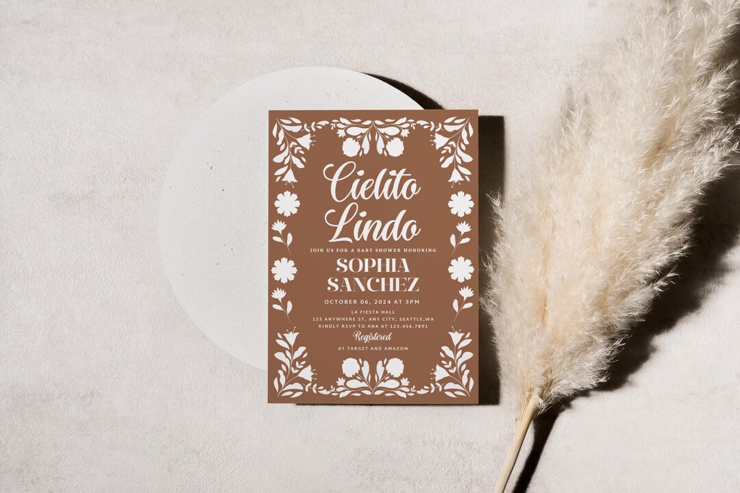 Cielito Lindo Baby Shower Invite, Cielito Lindo Baby Shower Set ...