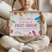 First Day of First Grade Printable Sign, 8x10 Editable, Instant Digital ...