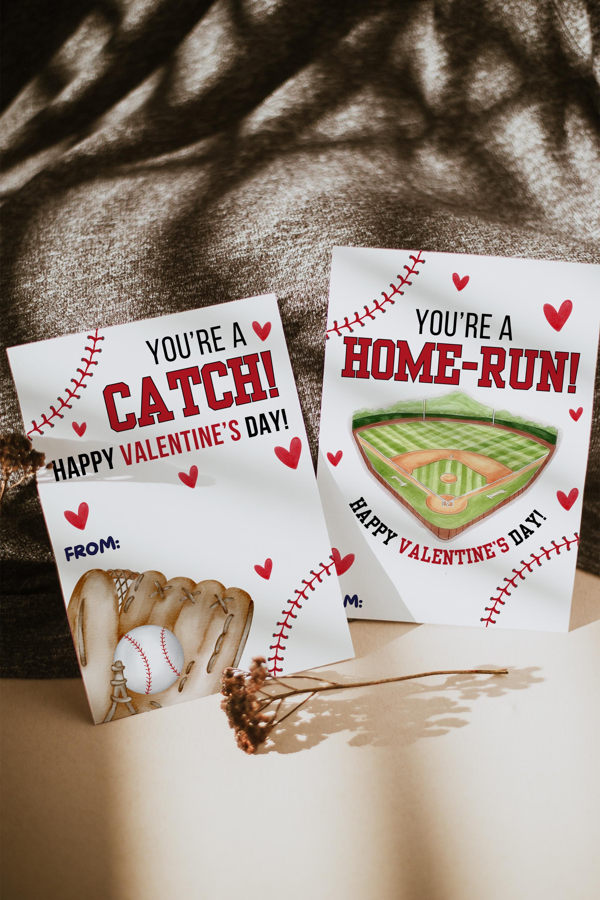 Baseball Valentine's Day Cards, All Star Valentines Cards, Printable ...