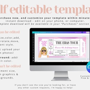 Surprise Music Ticket Stub, Birthday Invite, Eras Concert Keepsake ...