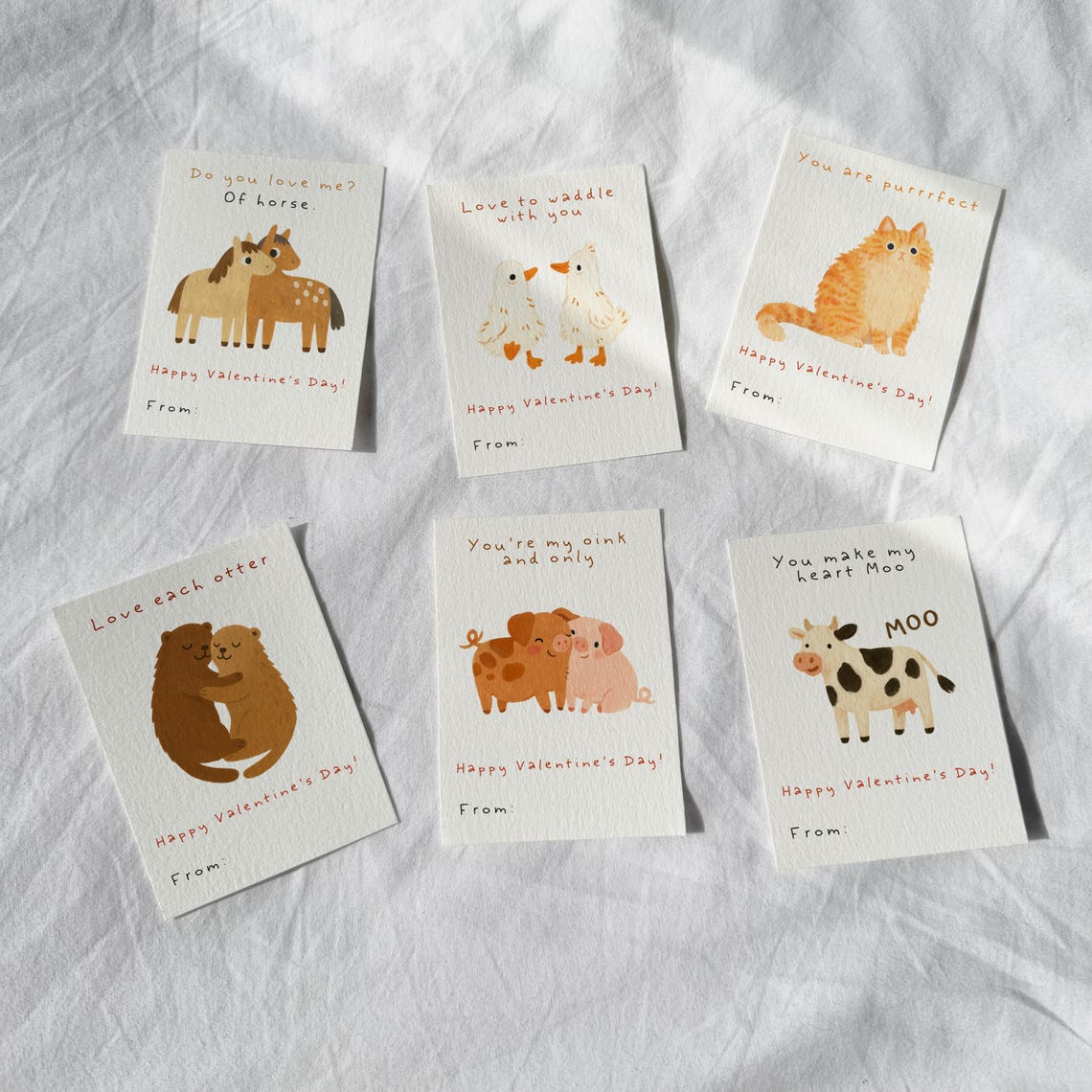 Animal Valentine's Day Cards, Pun Jokes Valentines Cards, Printable ...