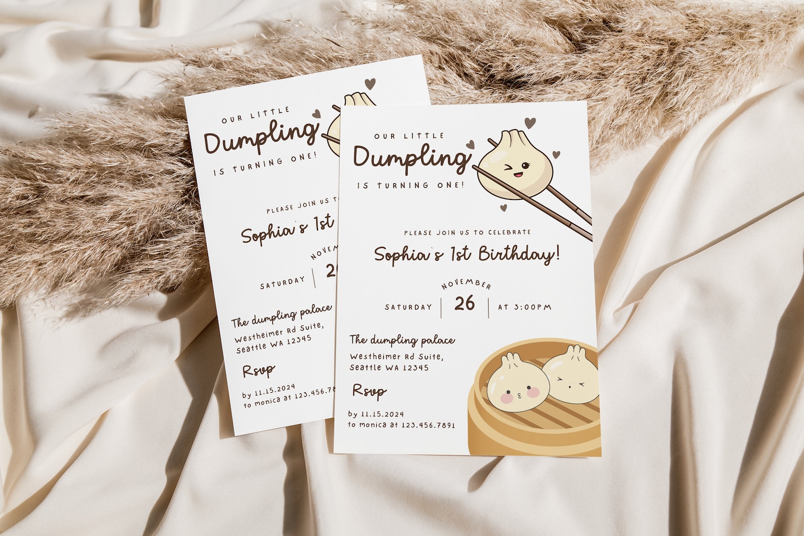 Dumpling Birthday Invitation, Dumpling Invite, Dumpling Birthday Decor ...