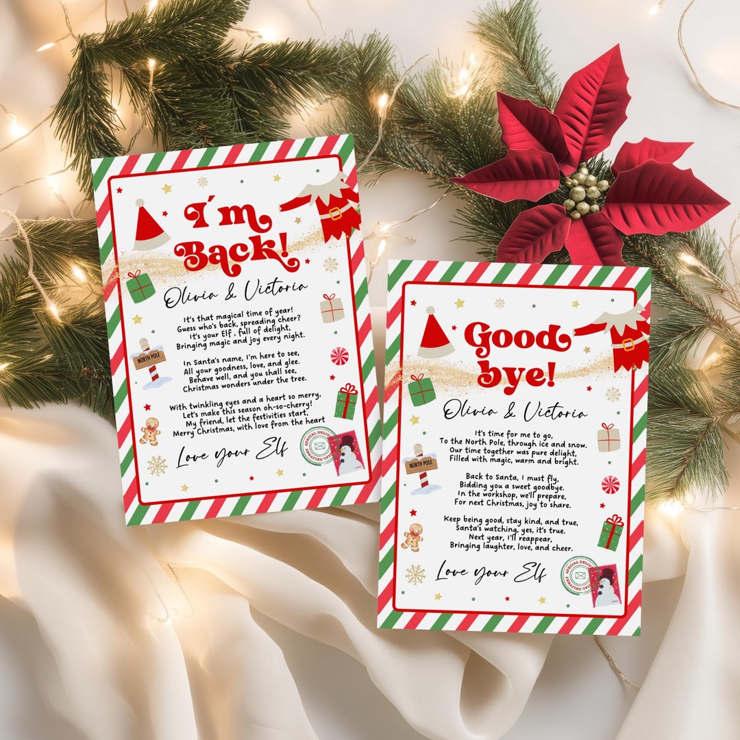 Elf Arrival Letter, Printable Editable, Elf Letter, Elf Return Letter ...
