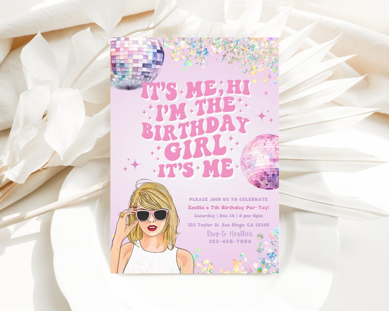 Invitación de cumpleaños digital autoeditable, invitación a fiesta ...
