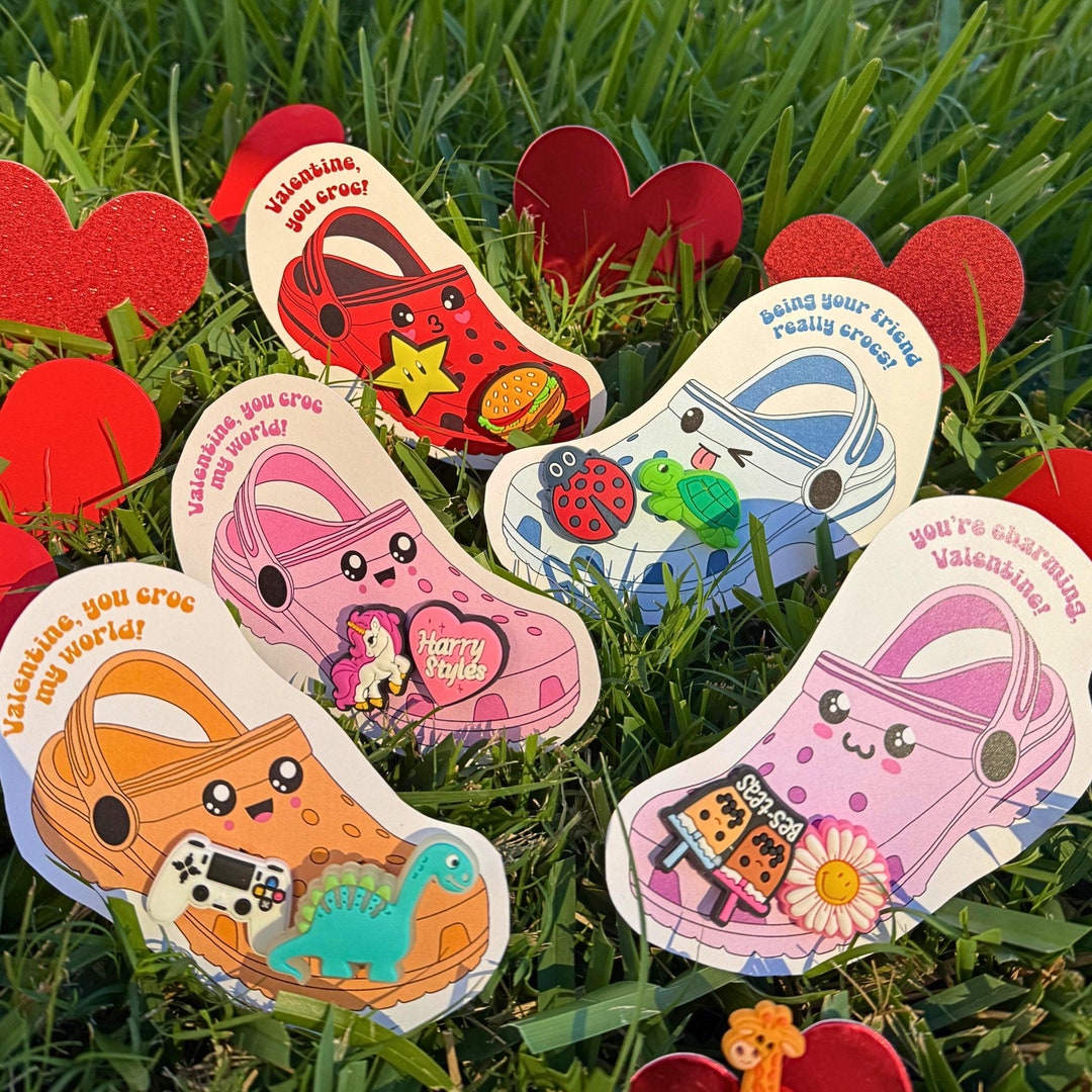 Shoe Charm Valentine Printable, Clog Shoe Kids Valentine, Classroom ...