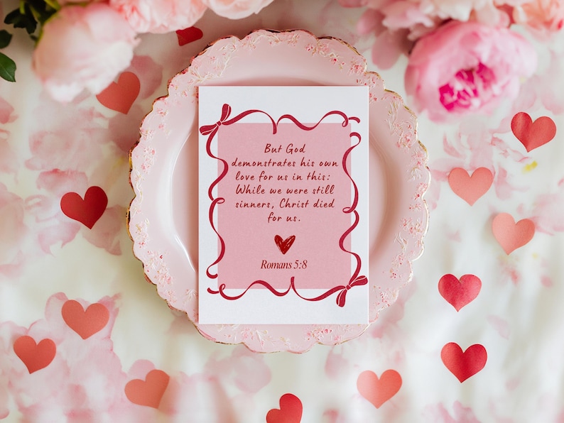 Christian Valentine Bible Verse Cards for Kids, Printable Valentine’s ...