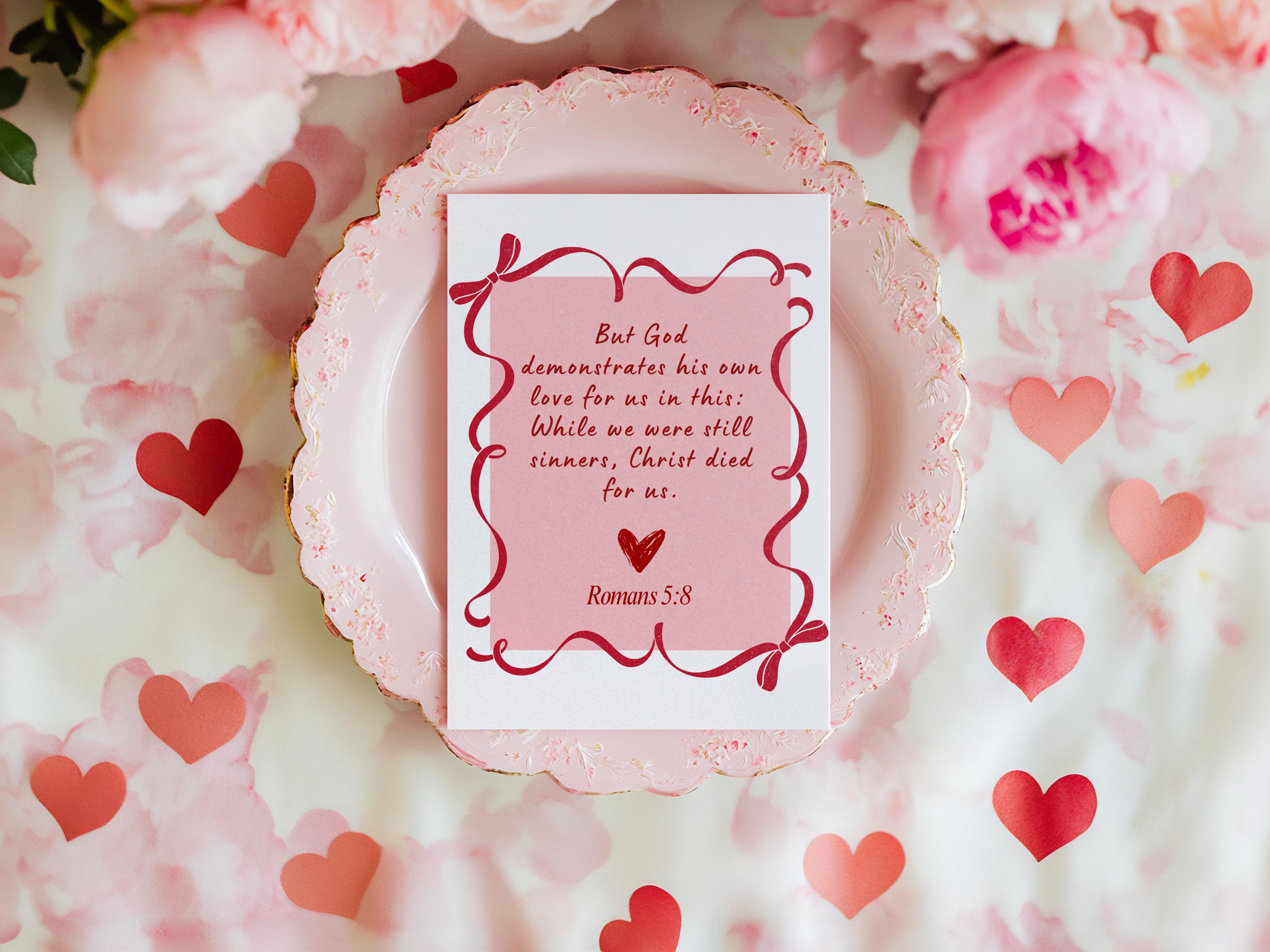 Christian Valentine Bible Verse Cards for Kids, Printable Valentine’s ...