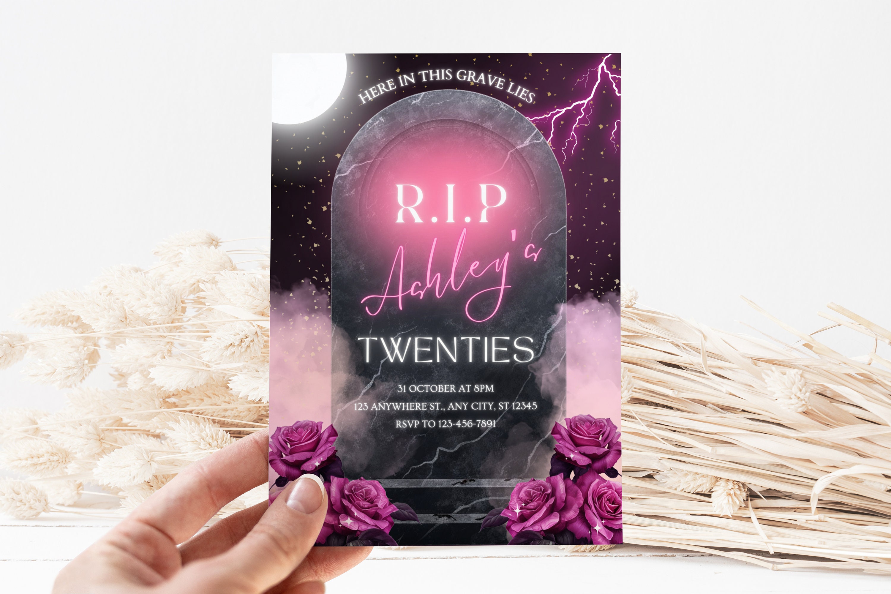 RIP to My 20s Invite, 30th Birthday Invitation, Editable Template ...