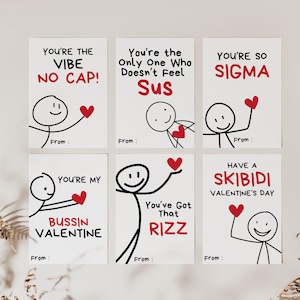 Slang Kids Valentine's Day Cards, Funny Printable Classroom Valentine ...