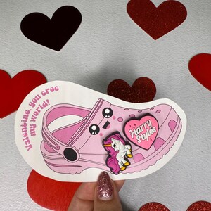 Shoe Charm Valentine Printable, Clog Shoe Kids Valentine, Classroom ...