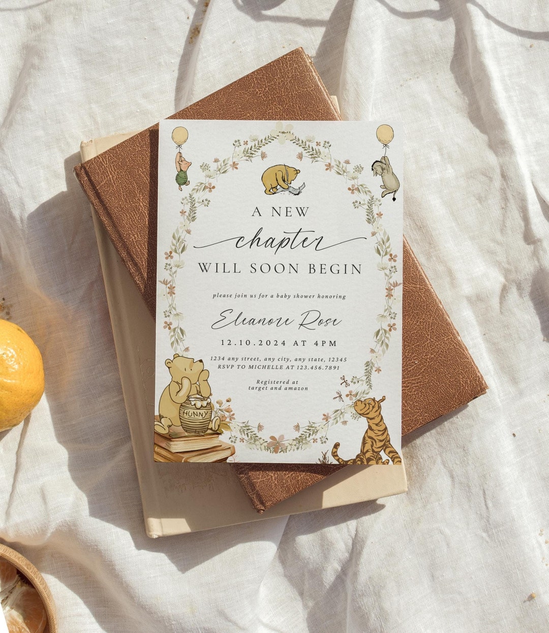 A New Chapter Will Soon Begin Baby Shower Invitation, Storybook Classic ...