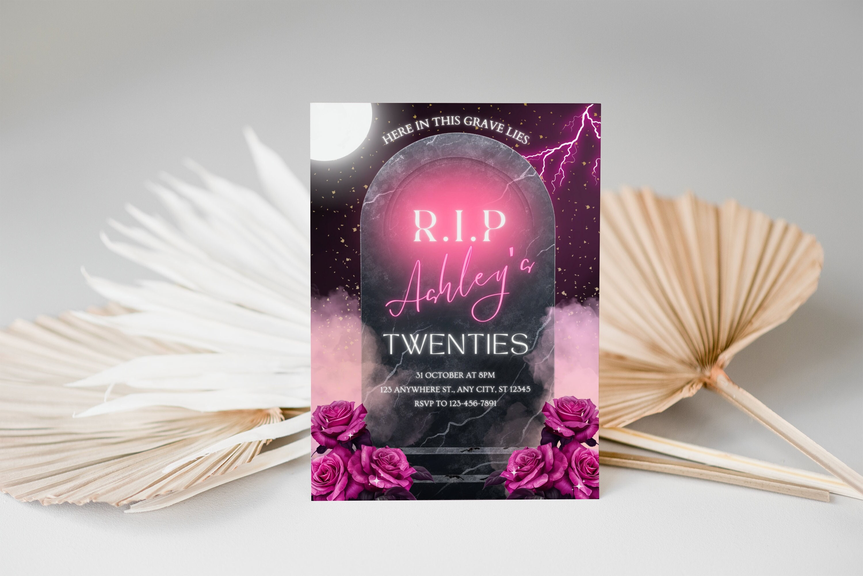 RIP to My 20s Invite, 30th Birthday Invitation, Editable Template ...