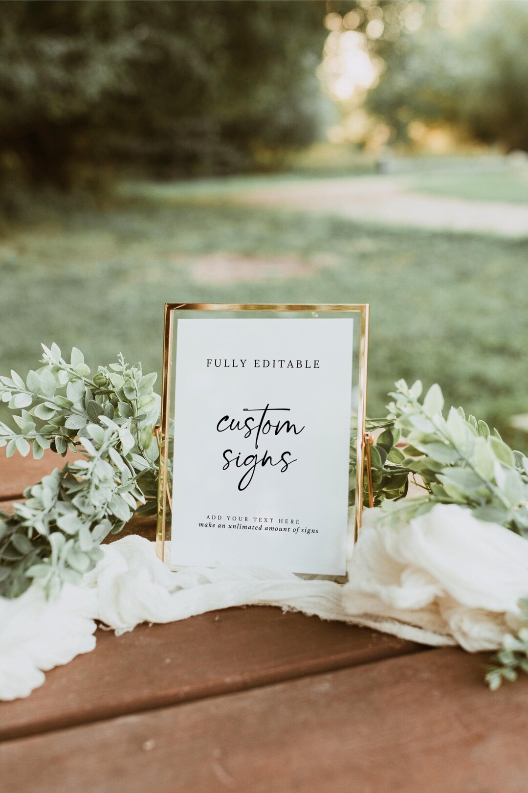 Modern Custom Sign Template, Minimalist Wedding Sign Printable ...