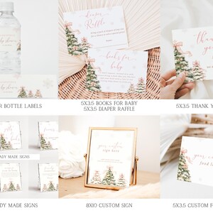 Pink Christmas Baby Shower Bundle, Baby It's Cold Outside Bundle ...