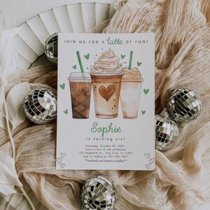Coffee Birthday Invitation, Latte of Fun, Frappe Birthday, Coffee ...