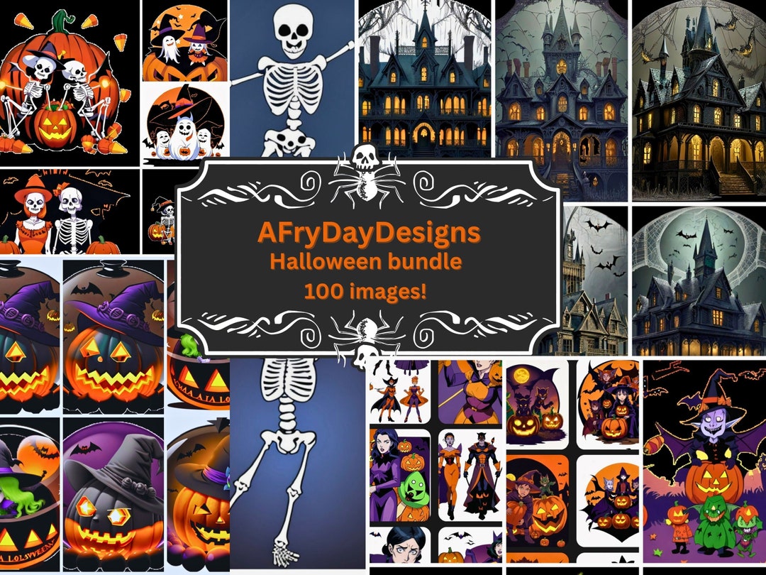 Cute Halloween Clipart Bundle- Digital Download Arts for Crafts and ...