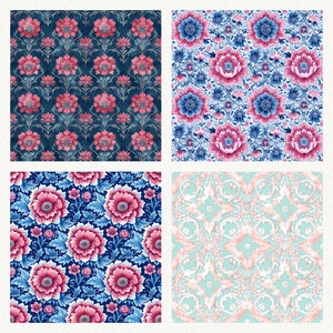 Thailand Batik Pattern Seamless Digital Papers - Printable Scrapbook ...