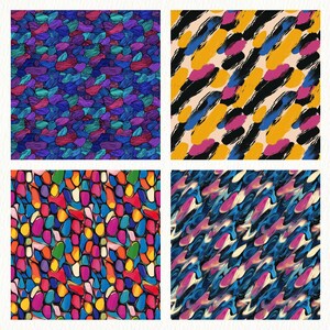 Abstract Art Pattern Seamless Digital Papers - Printable Scrapbook ...