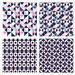Navy and Pink Pattern Seamless Digital Papers Printable Scrapbook Paper ...